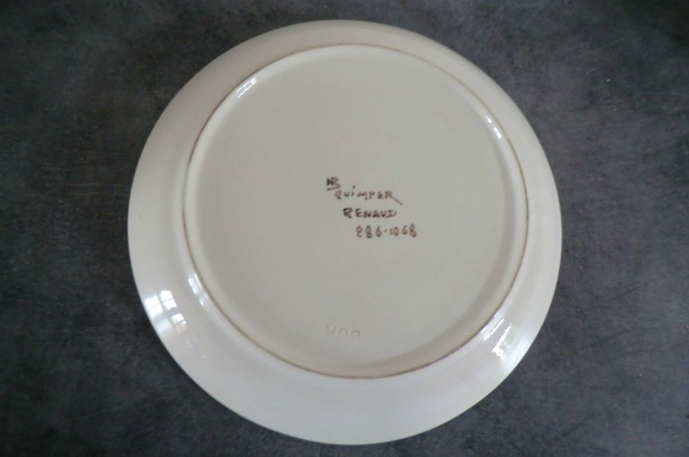 Plat Quimper manufacture HB créateur Georges Renaud